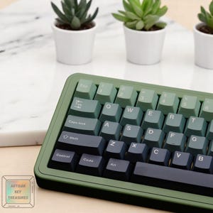 Botanical Green Gradient Keycap Set: PBT Cherry Profile, MX Switch ...