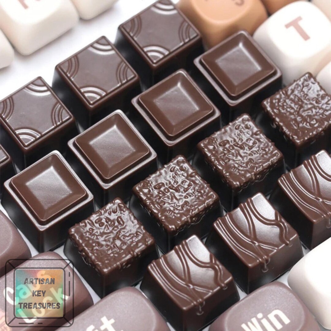 Chocolate Keycap Set: 3D Resin Artisan Keycaps, Keyboard Decoration - Etsy