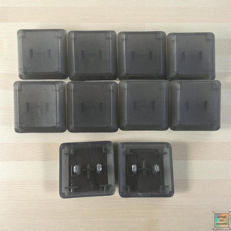 Black Translucent Blank Keycaps 176 Keys PC Material Compatible With ...