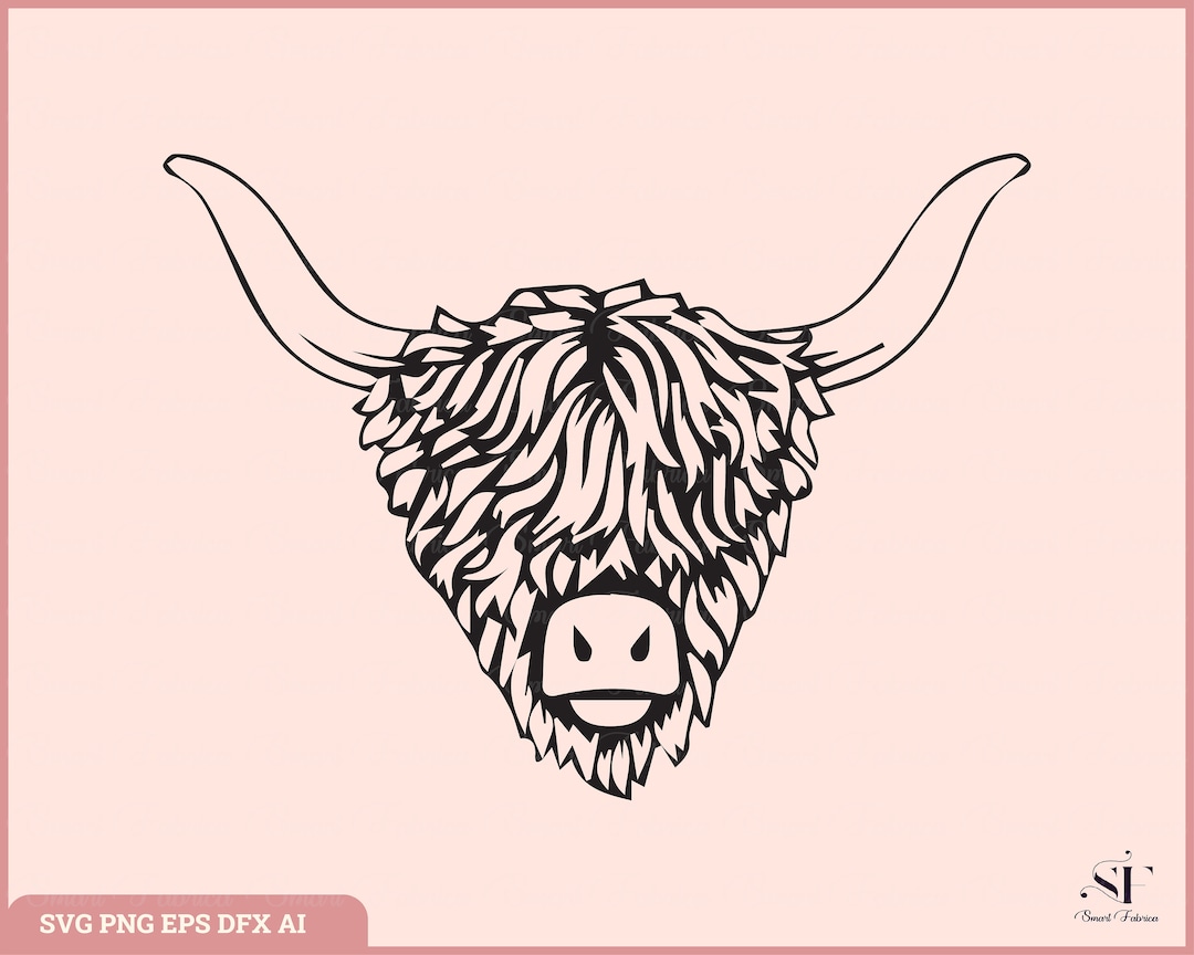Highland Cow SVG Vaca con cuernos Svg Highland Heifer Svg - Etsy España