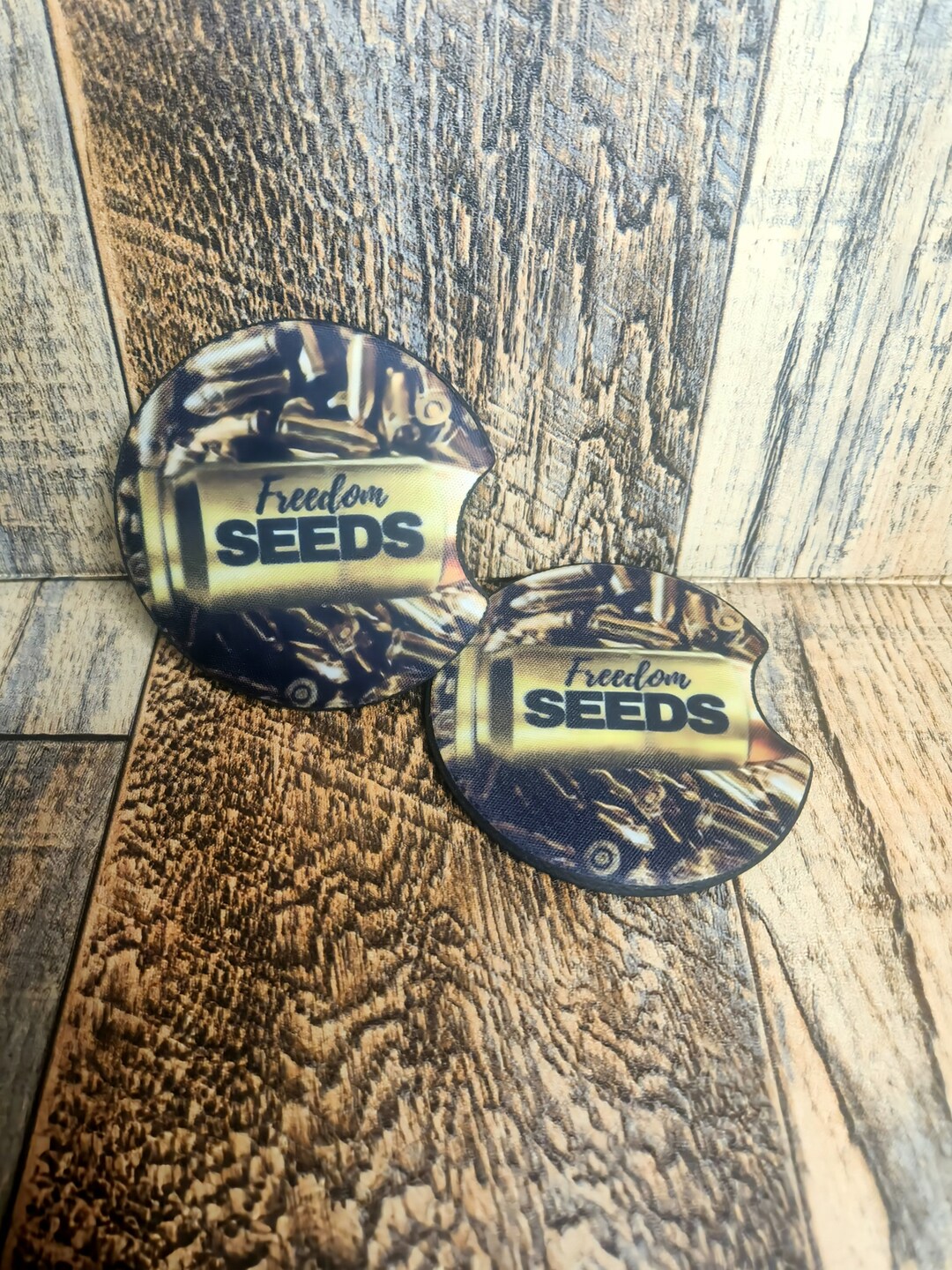 Freedom Seeds Set of 2 Customizable Car Coasters Car Accessories Car ...