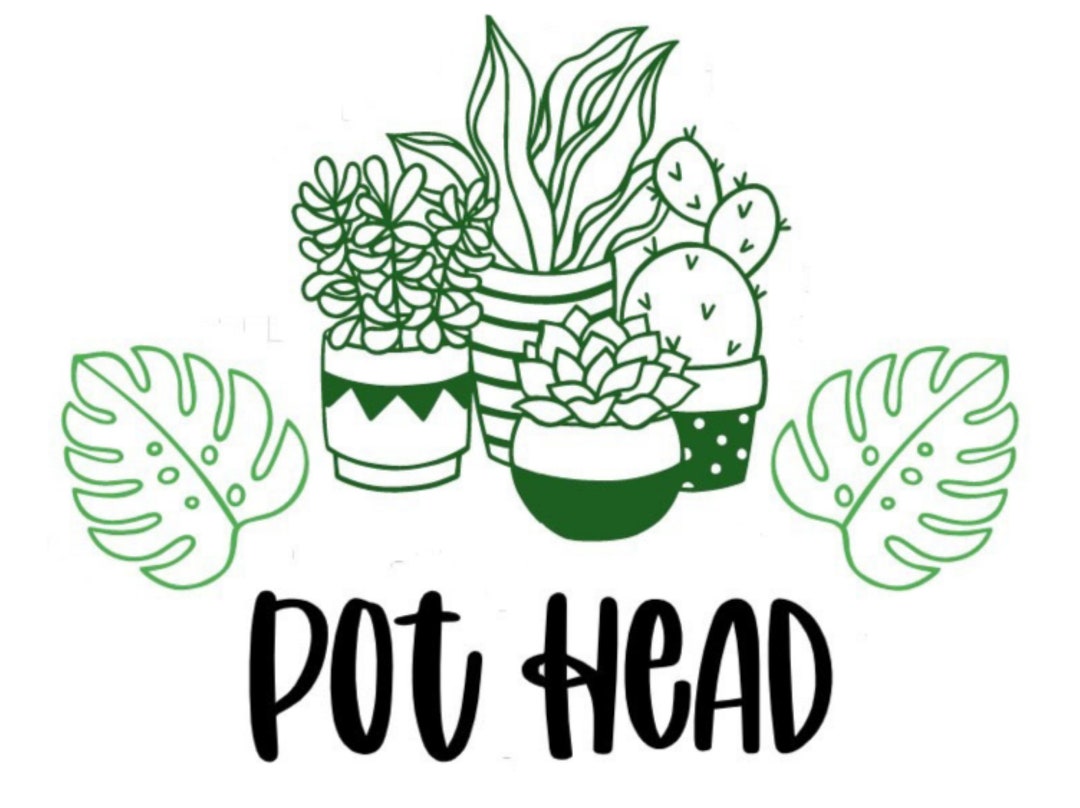 Pot Head Sticker - Etsy