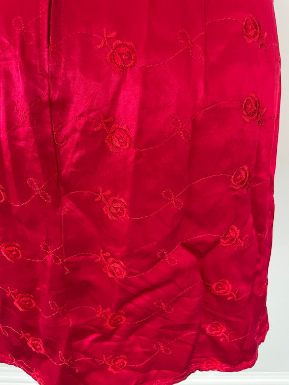 1990s red satin prom homecoming cocktail dress - Gem