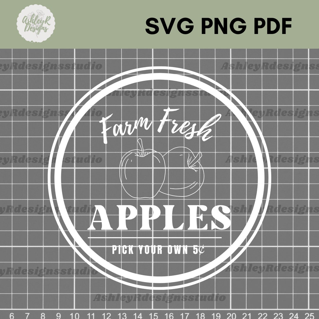 Farm Fresh Apples SVG PNG PDF, Fall Signage, Farmhouse - Etsy