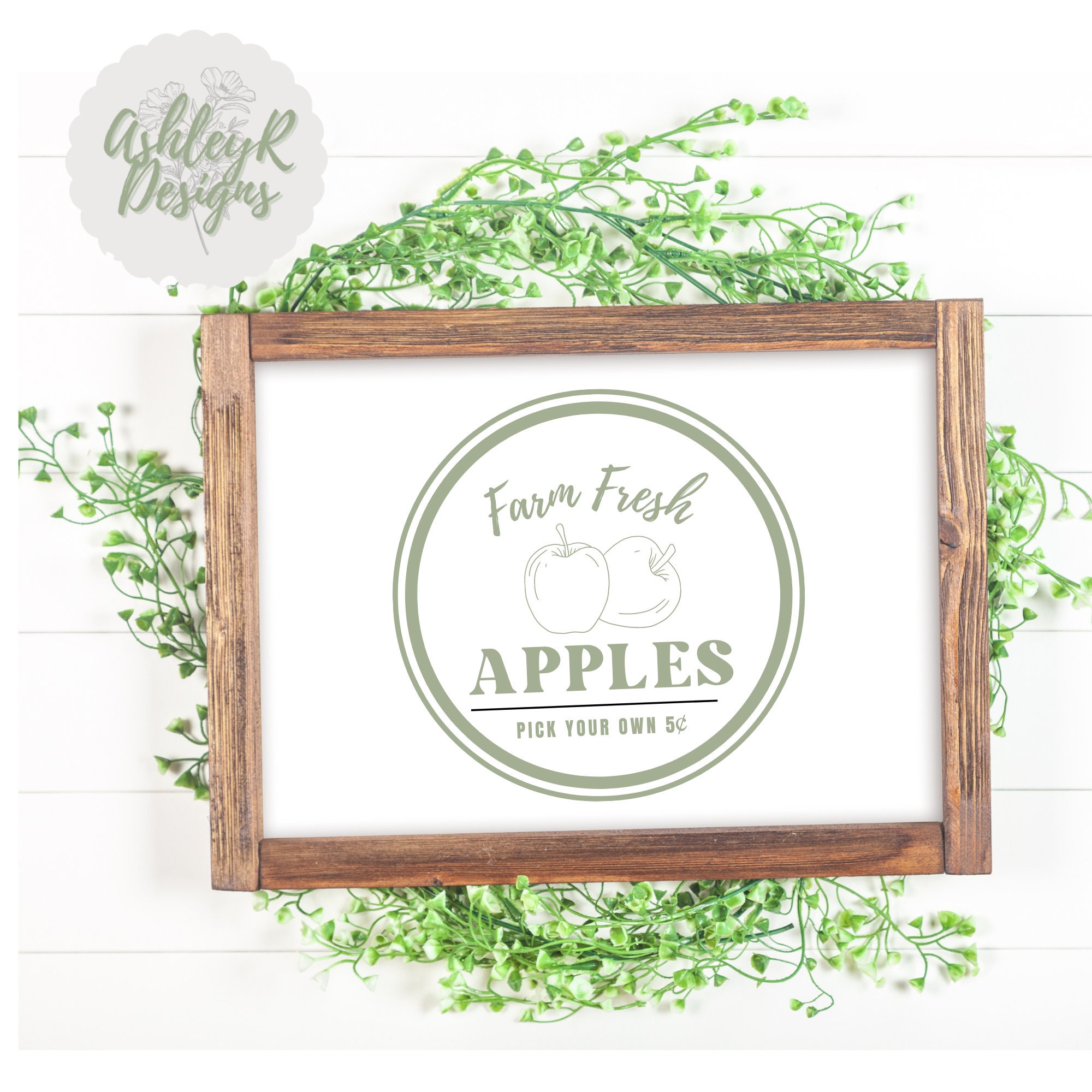 Farm Fresh Apples SVG PNG PDF, Fall Signage, Farmhouse - Etsy