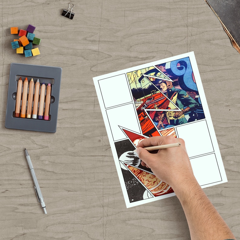 Comic Book Template 100 Different Designs Blank Comic Book DIY ...