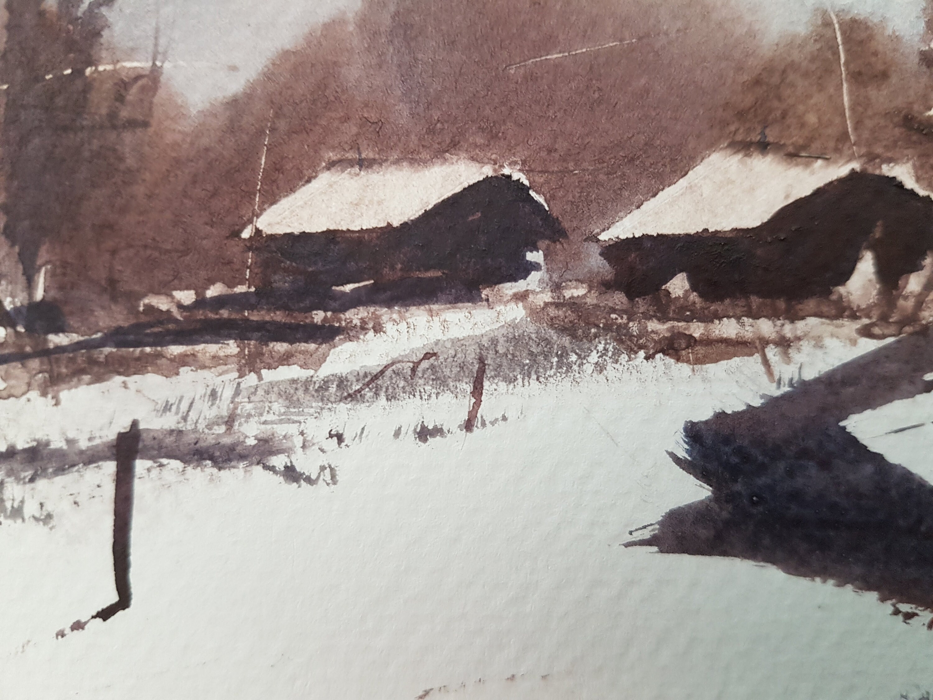 Midwinter 15x11in Watercolour Painting by Steven Cronin Original Signed ...