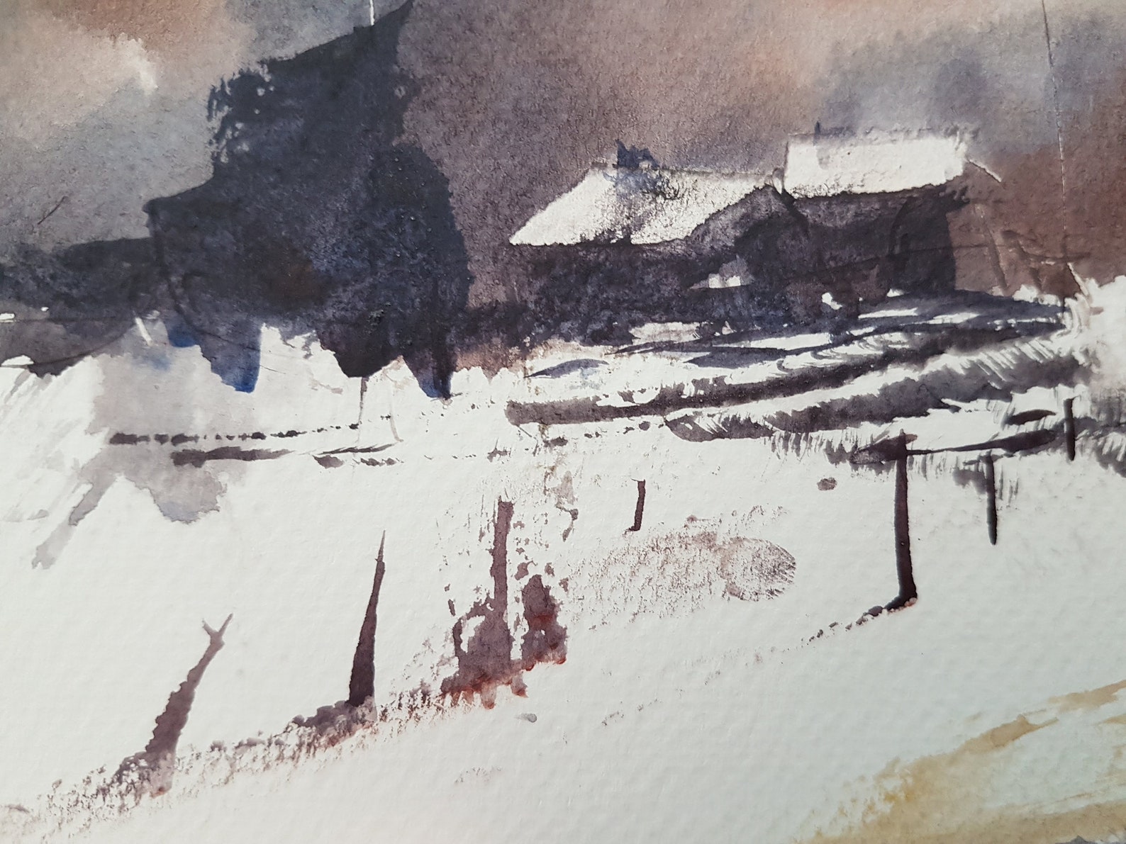Midwinter 15x11in Watercolour Painting by Steven Cronin Original Signed ...