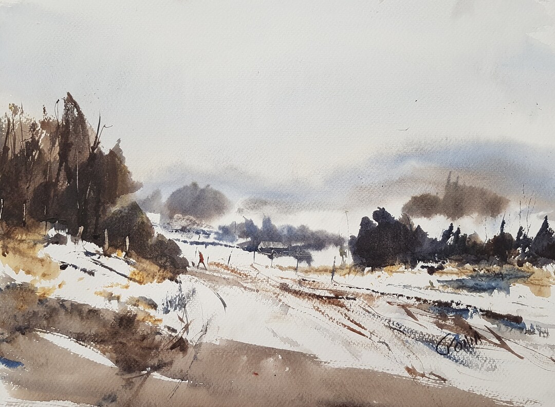 Frozen 15x11in Watercolour Painting by Steven Cronin Original Signed ...
