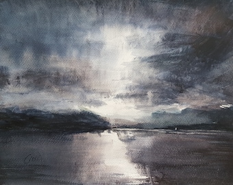 The Fisherman 15x11in Watercolour Painting by Steven Cronin Original ...