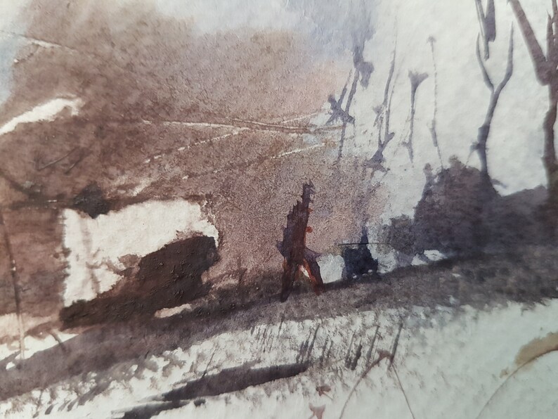 Midwinter 15x11in Watercolour Painting by Steven Cronin Original Signed ...