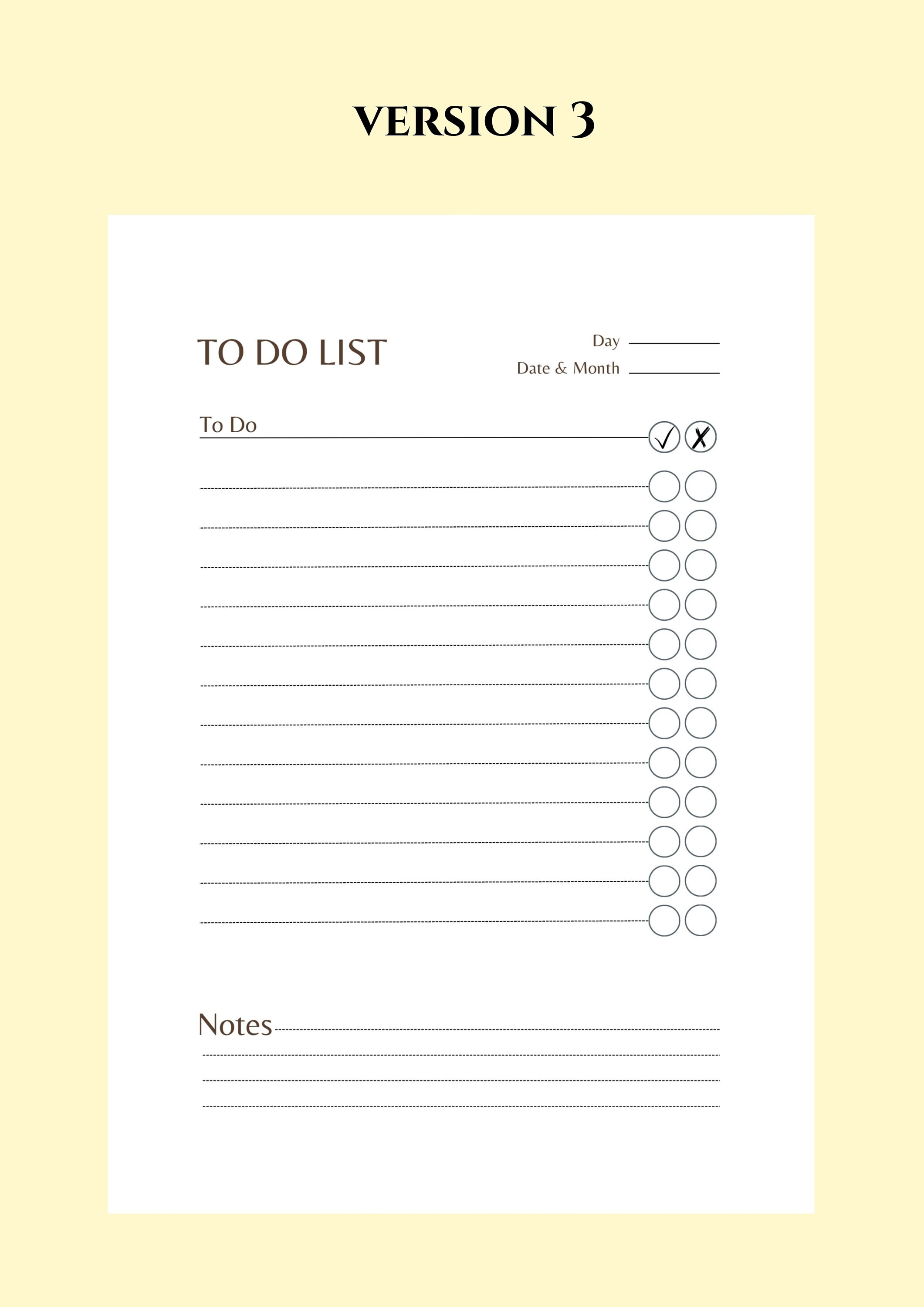 Minimal to Do List Printable 8 Version, Simple Tasks List Template ...
