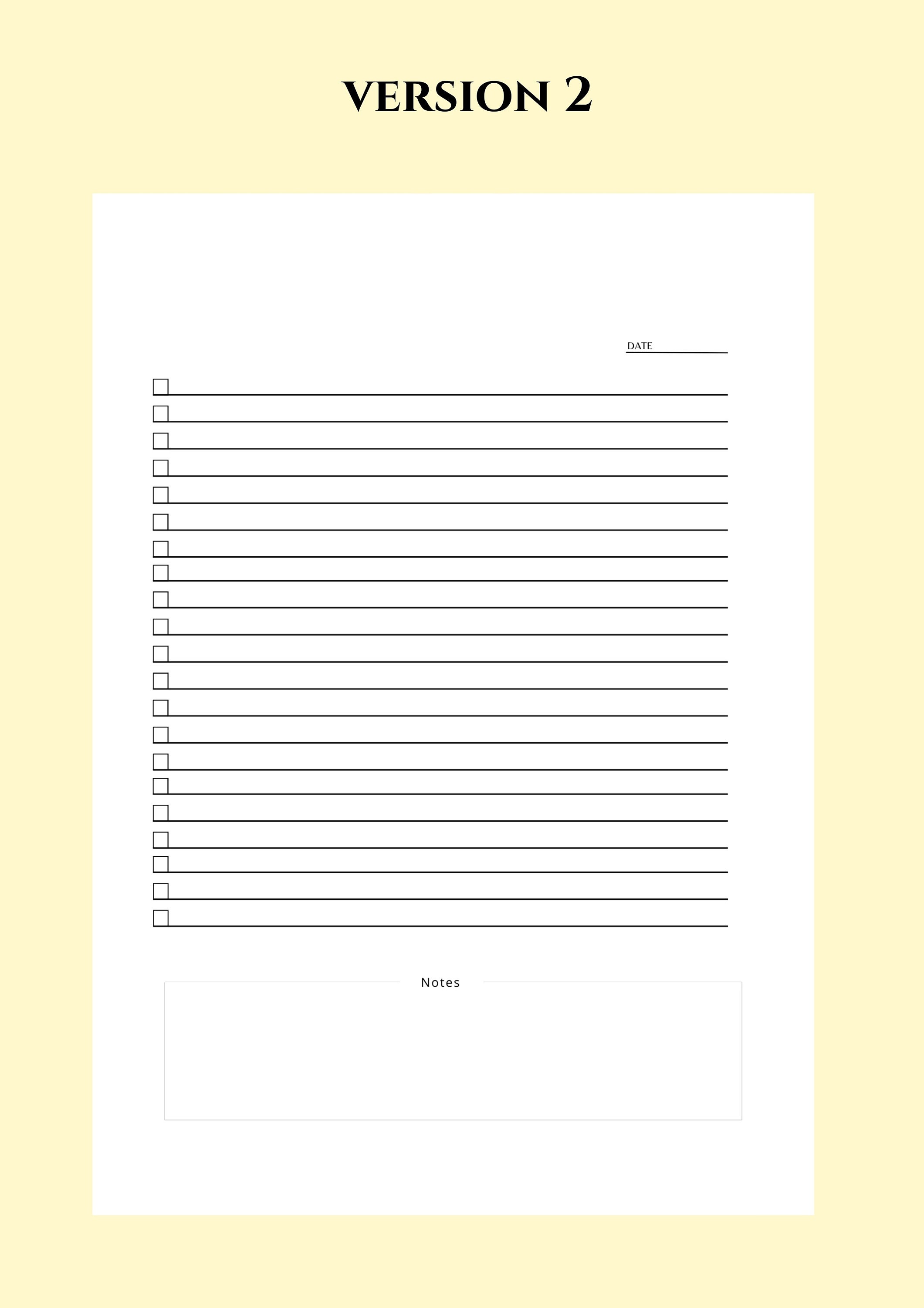 Minimal to Do List Printable 8 Version, Simple Tasks List Template ...