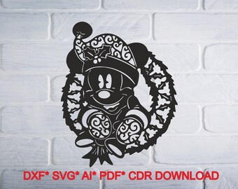 Mickey Mouse Cnc Dxf Files - Etsy UK