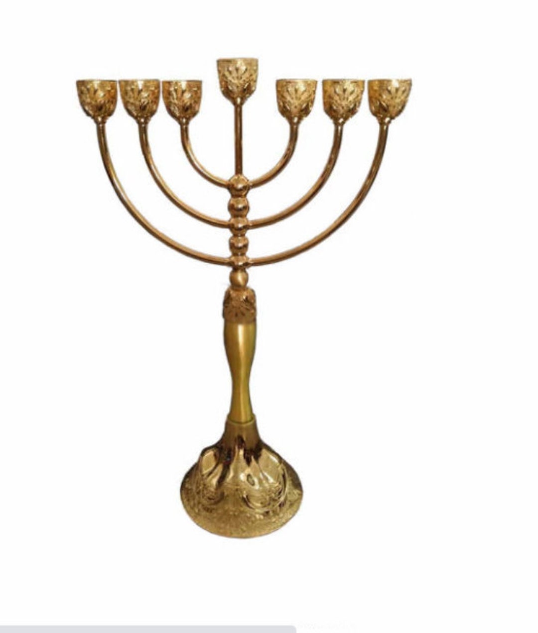 Big Size Menorah Gold Plated From Israel 34x22 Cm - Etsy