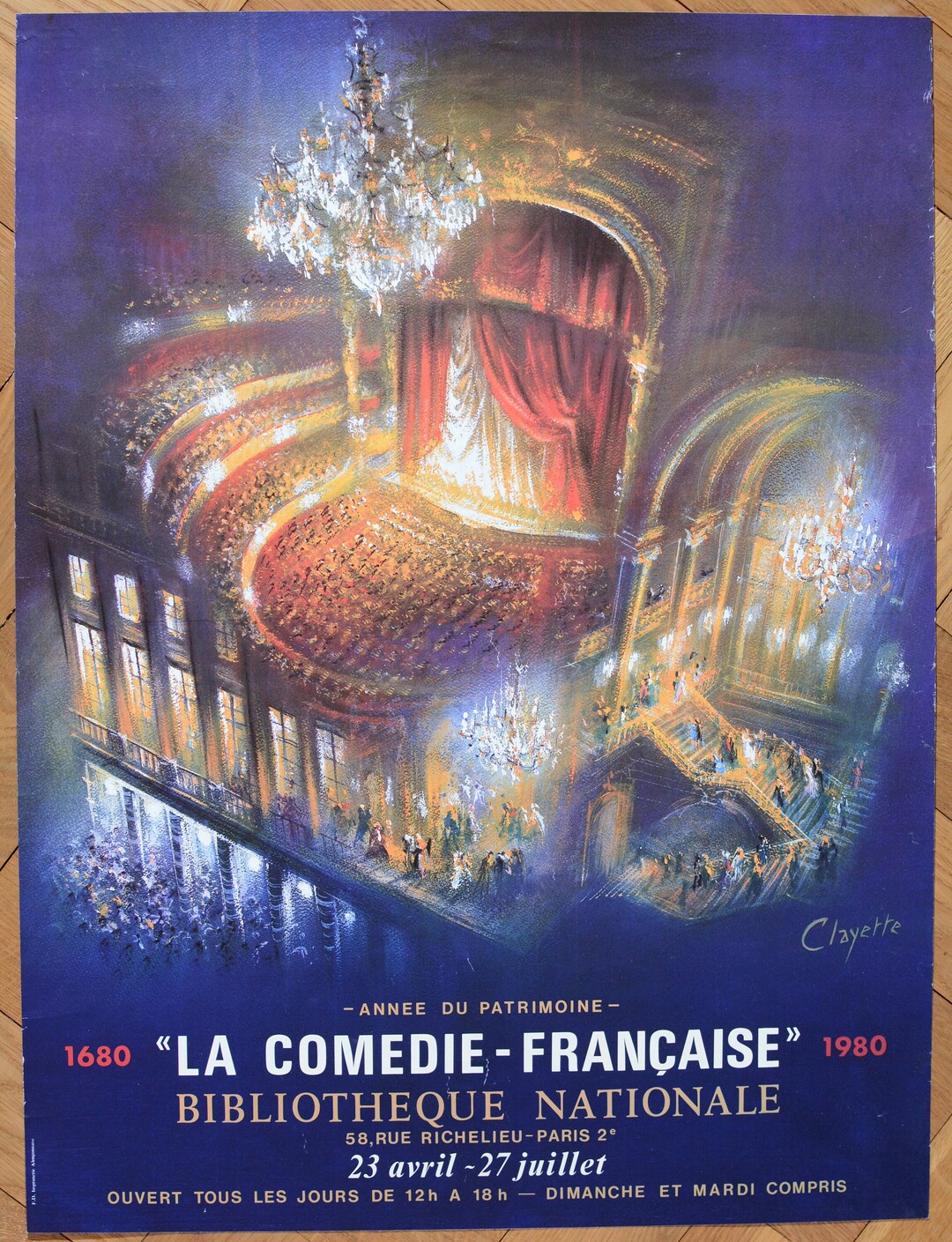 Pierre CLAYETTE Original Art Poster Exhibition Affiche La Comédie ...