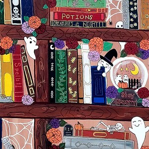 Original Acrylic Painting: the Haunted Bookcase - Etsy
