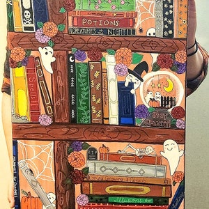 Original Acrylic Painting: the Haunted Bookcase - Etsy