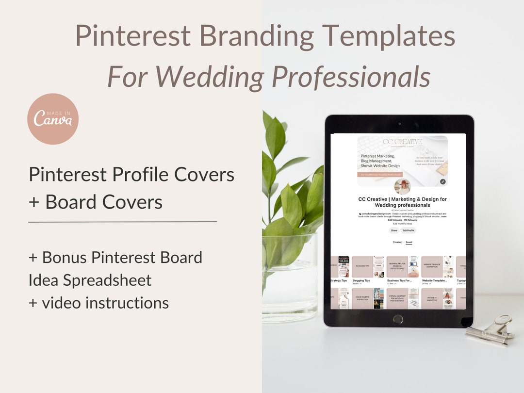 Pinterest Branding Templates for Wedding Professionals | Pinterest ...