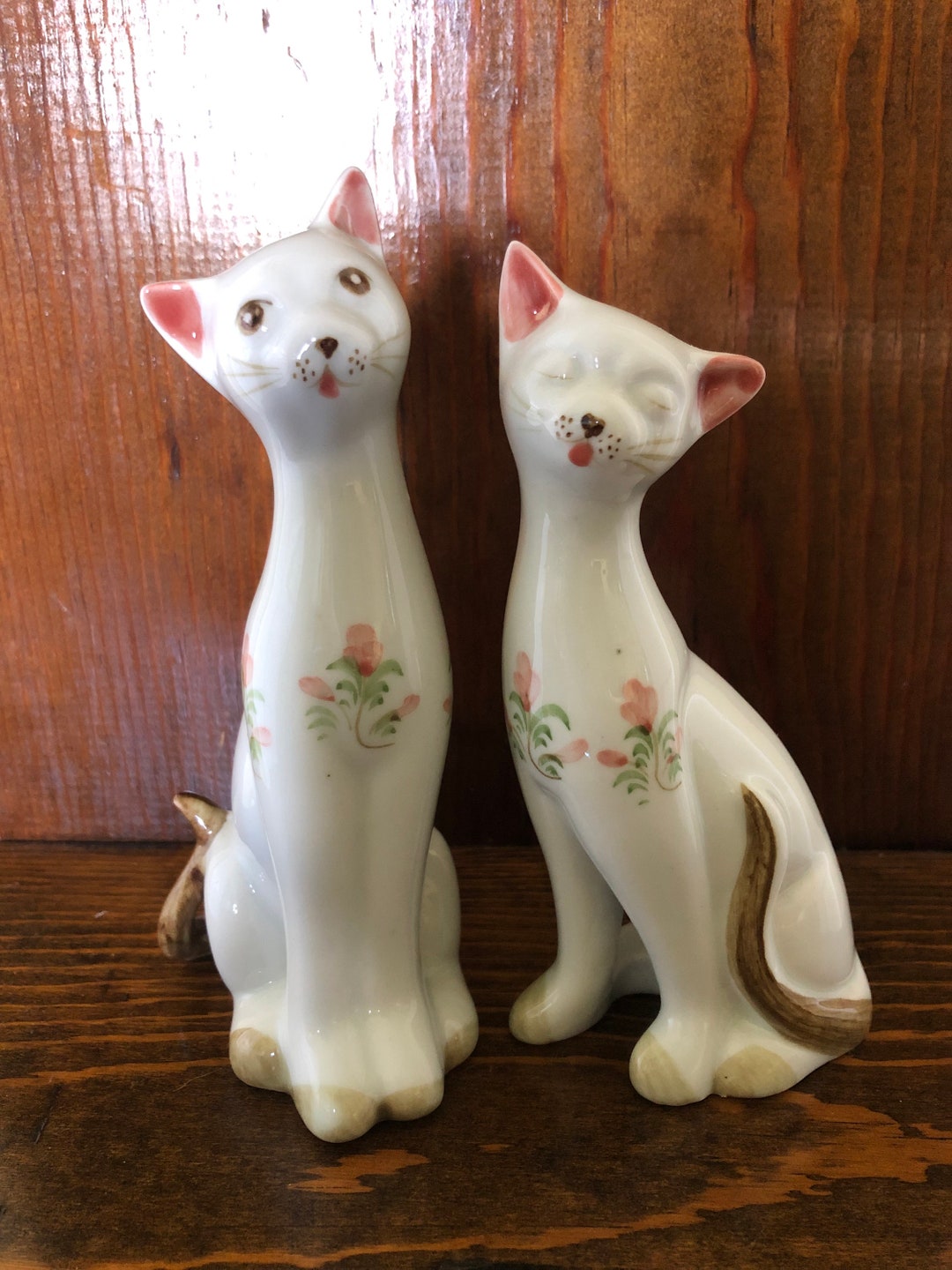 Vintage Pair of Andrea by Sadek Cats - Etsy