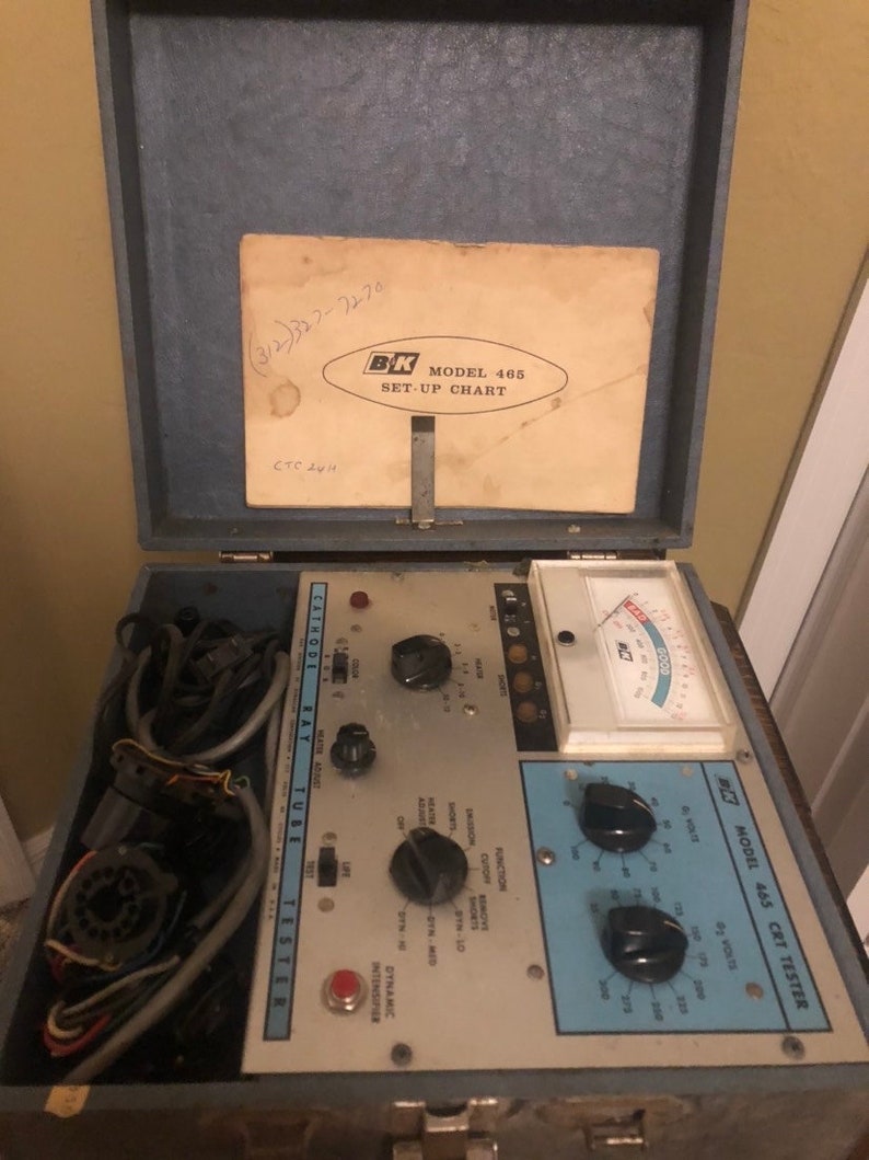 Vintage CRT Cathode Ray Tube Tester Model 465 - Etsy