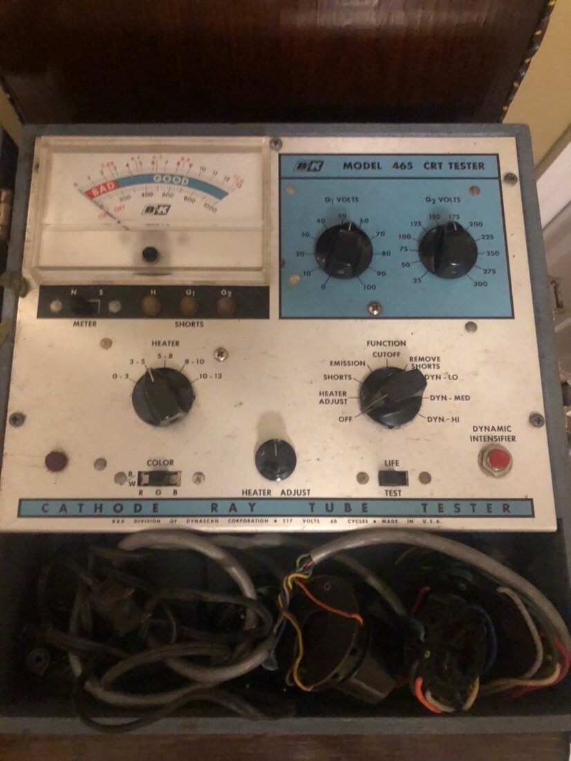 Vintage CRT Cathode Ray Tube Tester Model 465 - Etsy