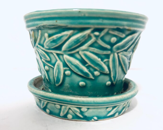 Mccoy Pottery Turquoise Planter - Etsy