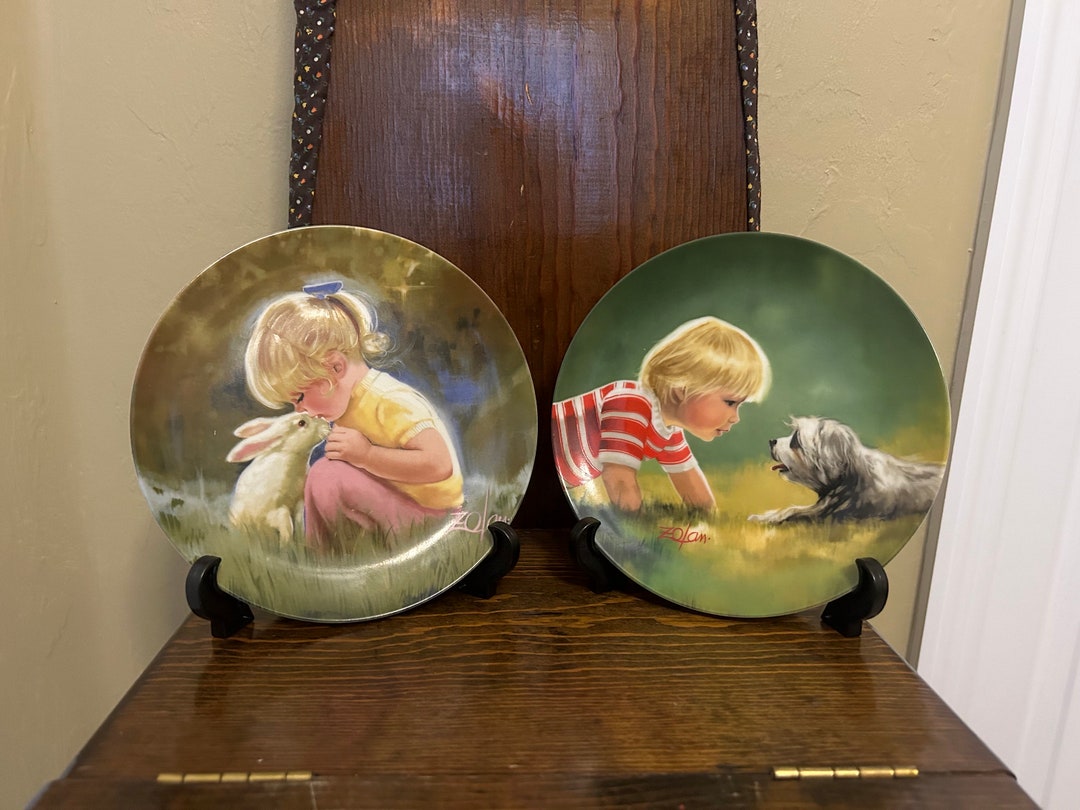 Vintage Set of 2 Donald Zolan Plates - Etsy