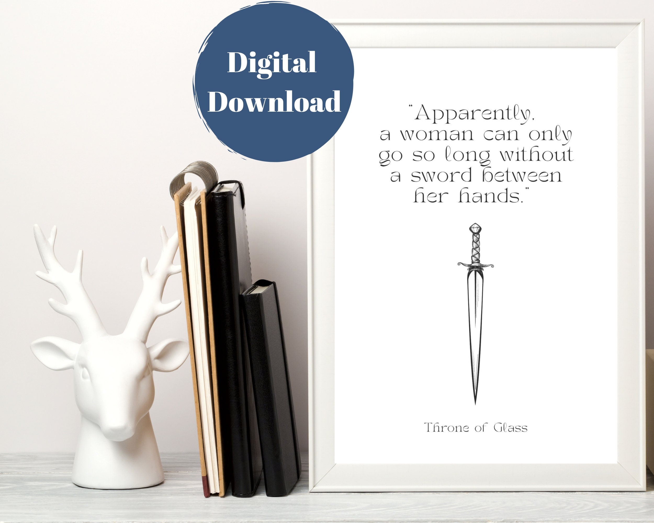 Sarah J Maas Throne of Glass Quote Print TOG Wall Art Printable Throne ...