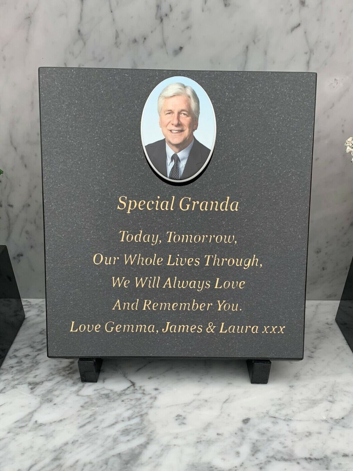 Memorial Grave Plaques Stone Engraved Headstone Marker Black - Etsy UK