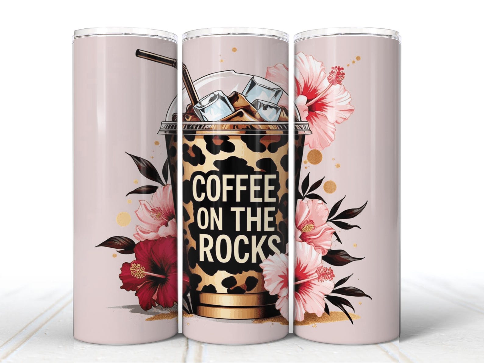 Coffee on the Rocks PNG Design - Iced Coffee Cup Sublimation Wrap ...