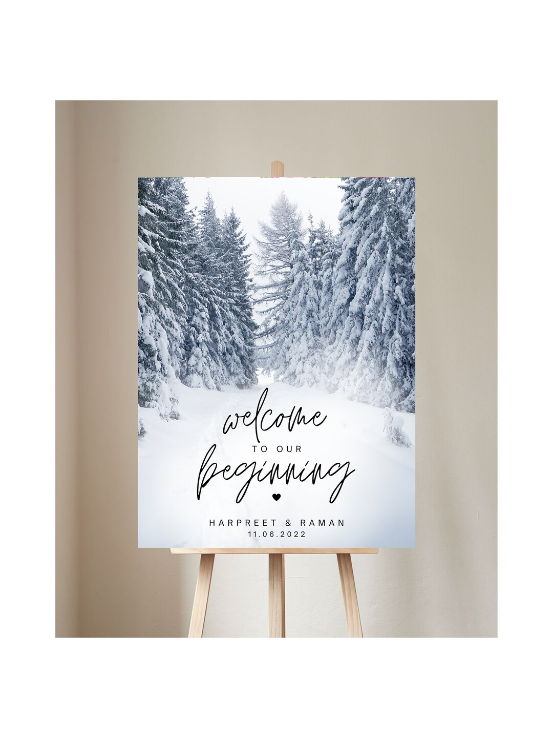 Christmas Wedding Sign, Winter Welcome Sign, Winter Wedding Sign ...