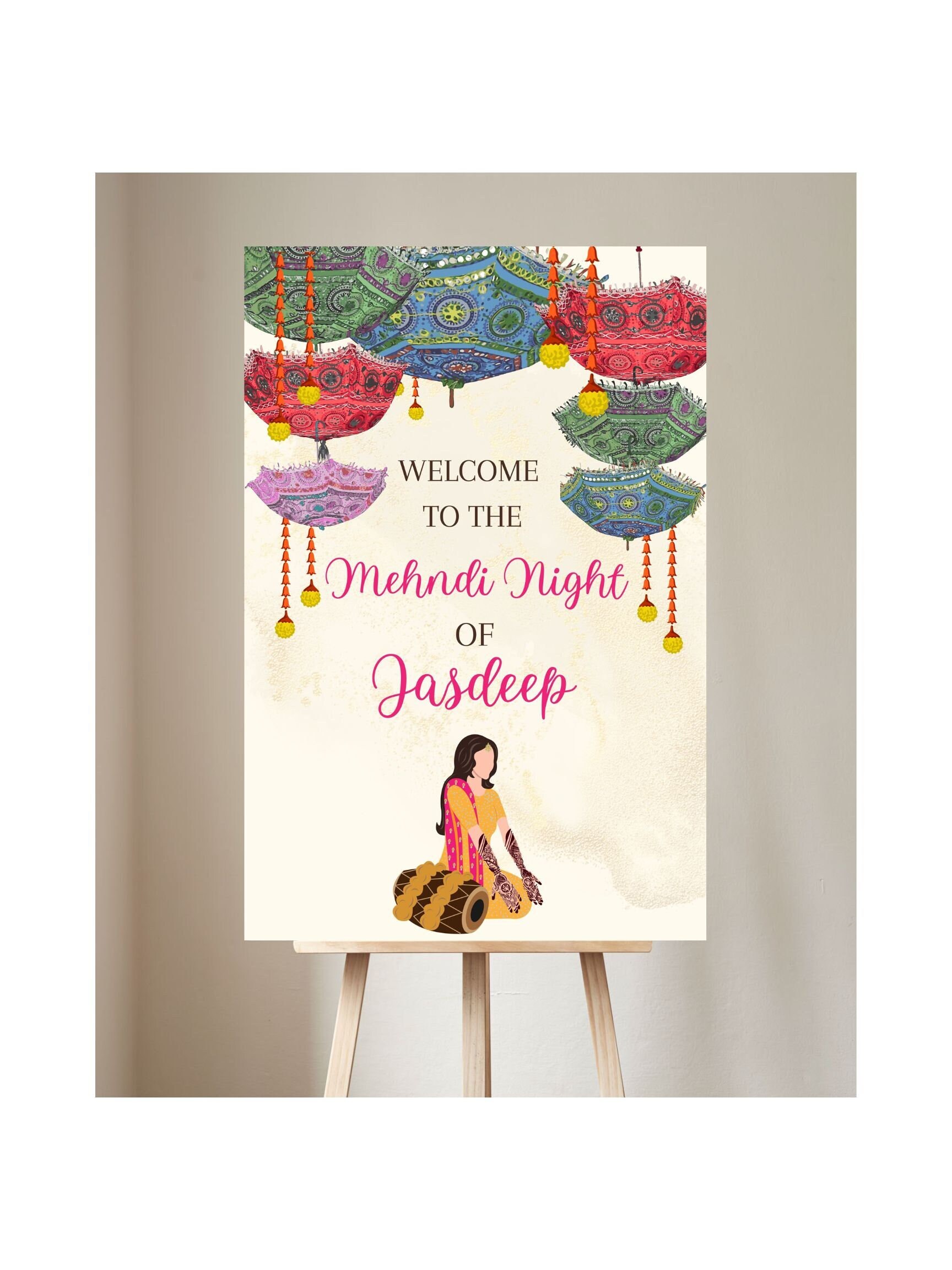 Mehndi Signs as Mehndi Poster, Mehndi Decor Sign as Mehendi Signs ...
