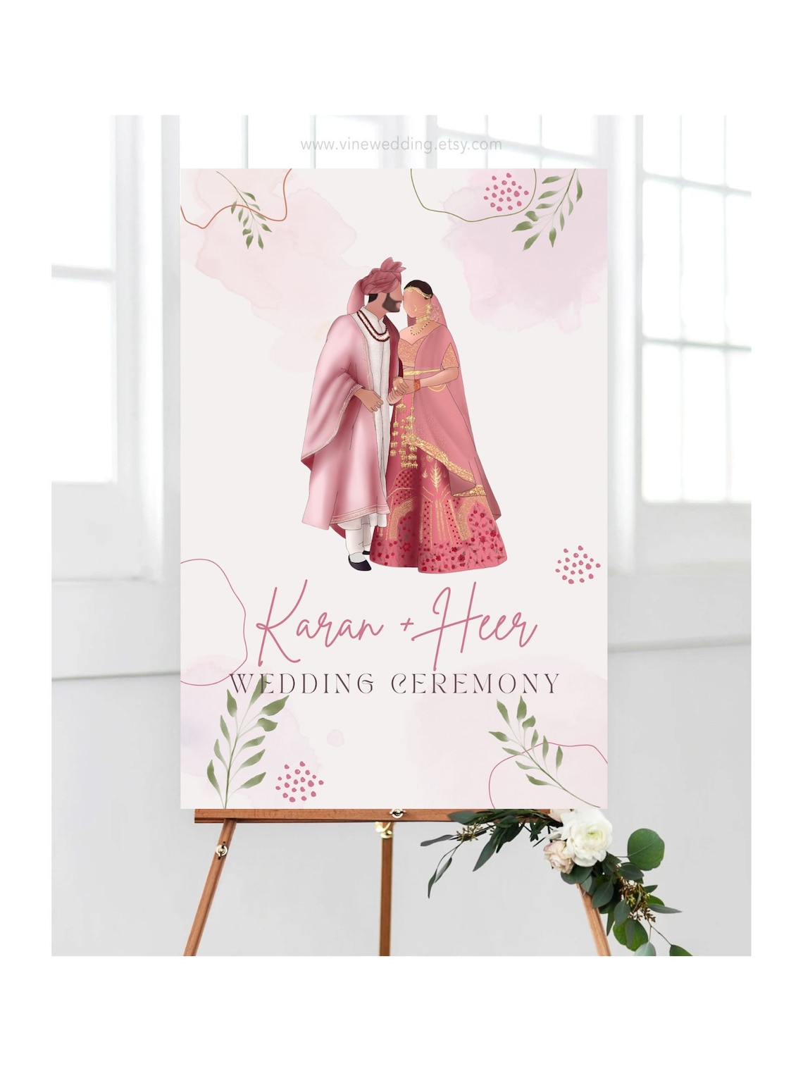 Anand Karaj Sign, Sikh Wedding Welcome Sign, Punjabi Wedding Welcome ...