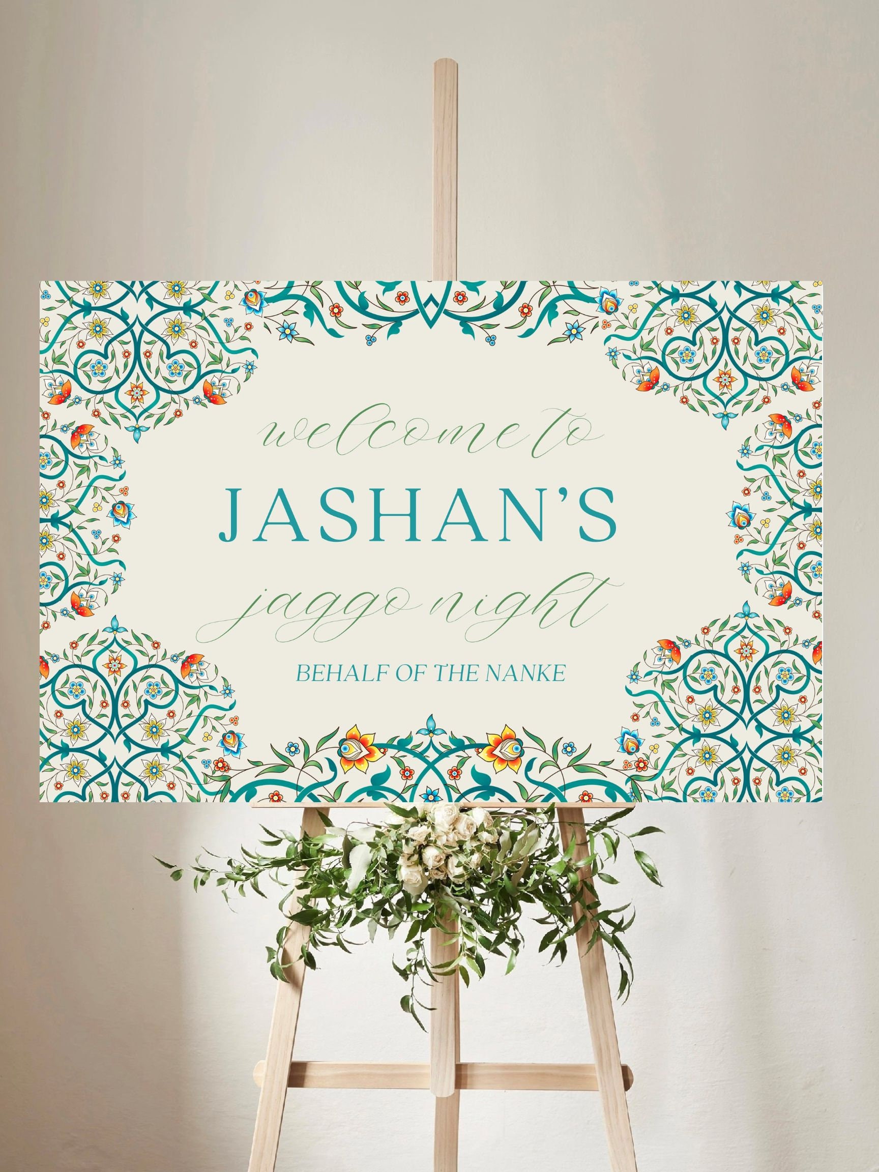 Jaggo Punjabi Wedding Welcome Sign, Welcome to Jaggo as Jago Poster ...