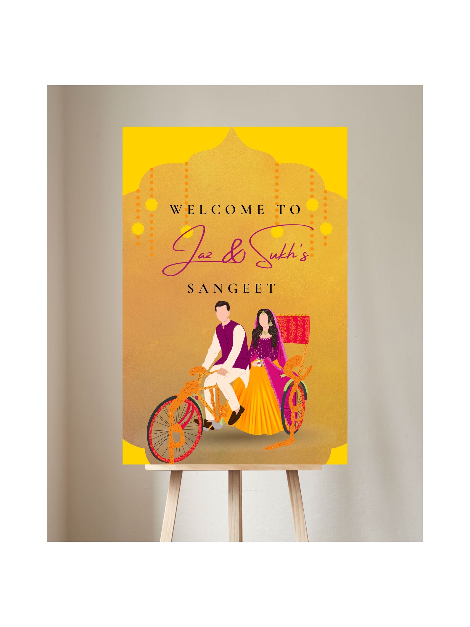 Indian Sangeet Signs & Indian Sangeet Welcome Sign, Sangeet Decor Sign ...