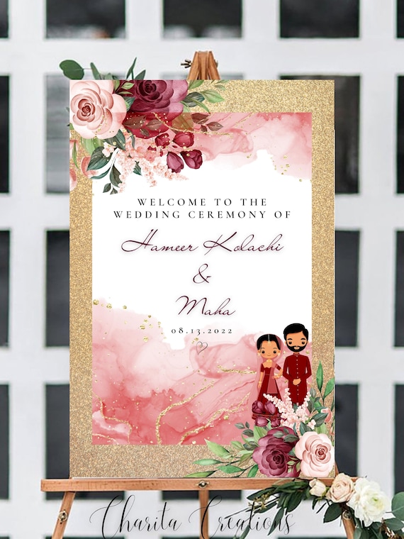 Indian Wedding Welcome Board as Hindu Welcome Signage Hindu - Etsy