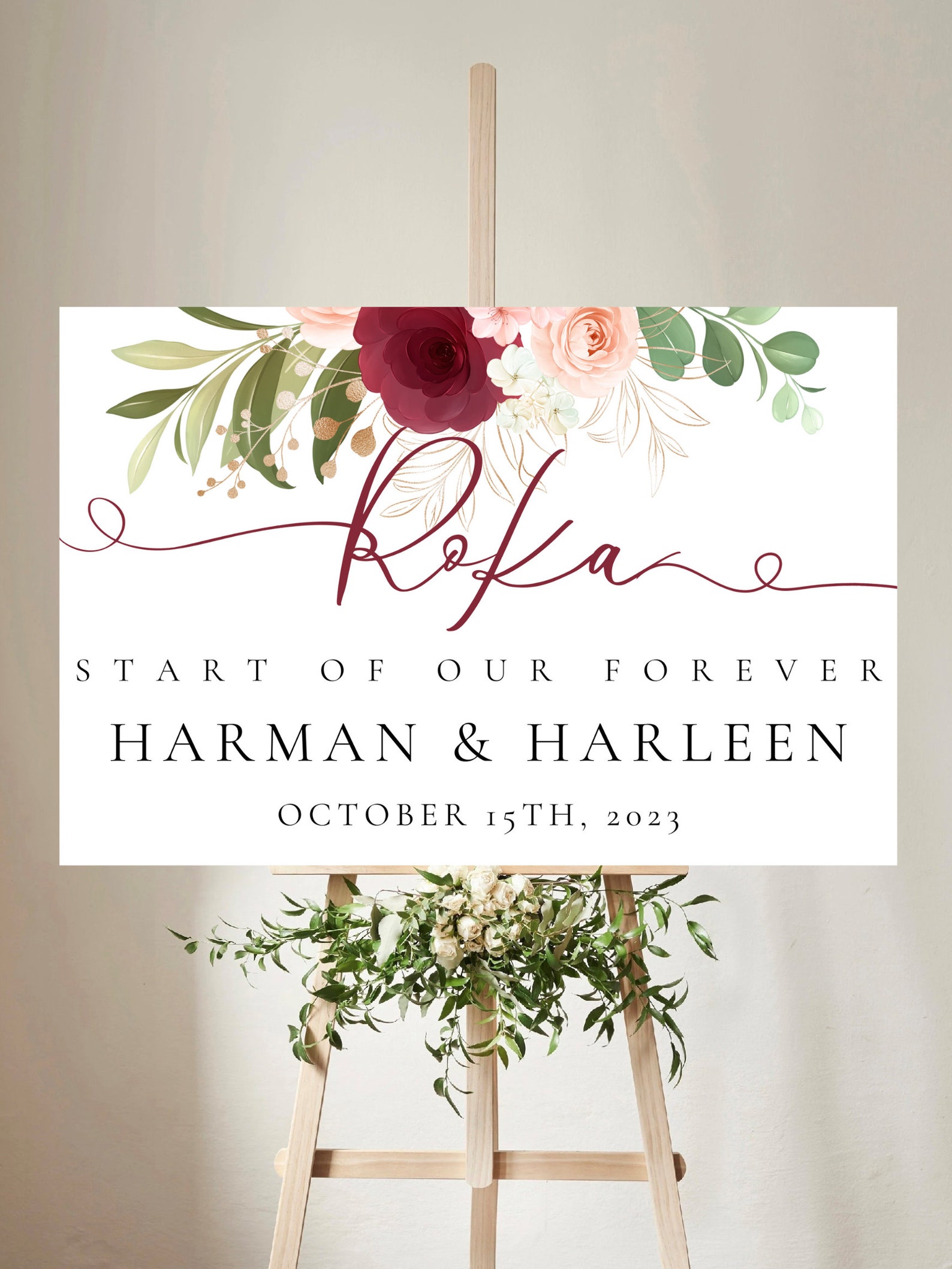 Indian Roka Welcome Signs in Hindu Wedding Signs, Roka Welcome Signs as ...