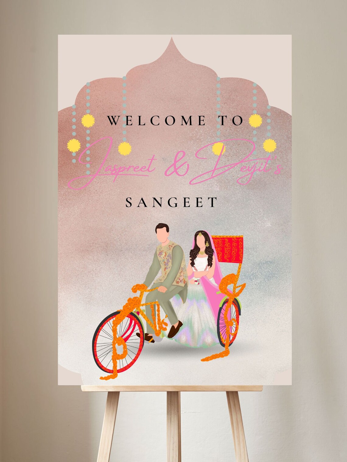 Indian Sangeet Signs & Indian Sangeet Welcome Sign, Sangeet Decor Sign ...