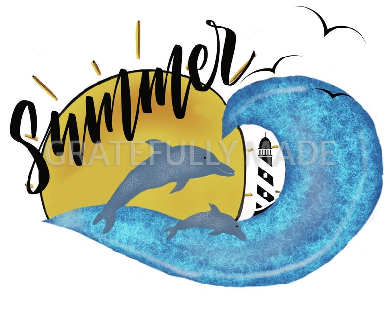 Summer Hand Drawn Digital File - Etsy