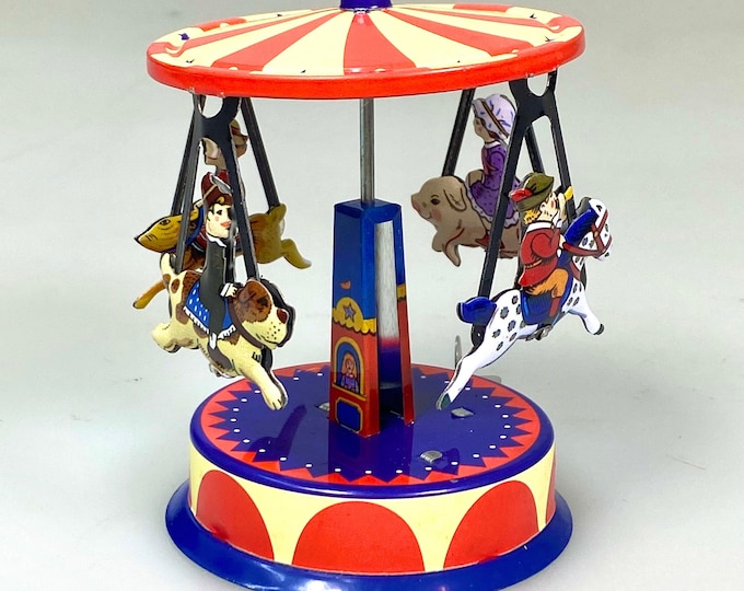 Handmade CORDED WOOD CAROUSEL, Vintage, Artisan Made, 15.5" Tall - Etsy