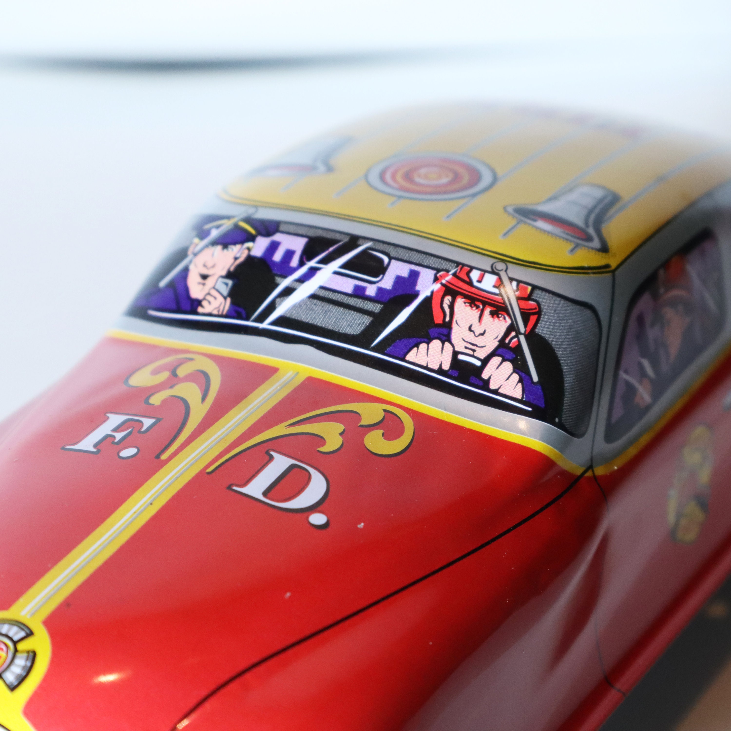 Fire Chief.vintage Wind up Tin Toy Retro Collectible Car.design and ...