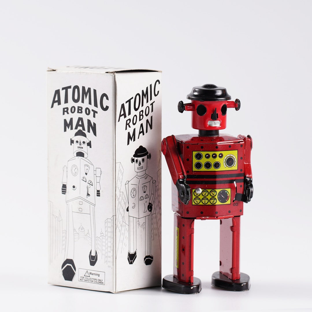 Atomic Robot Man.vintage Wind up Tin Toy Retro Collectible Robot.design ...