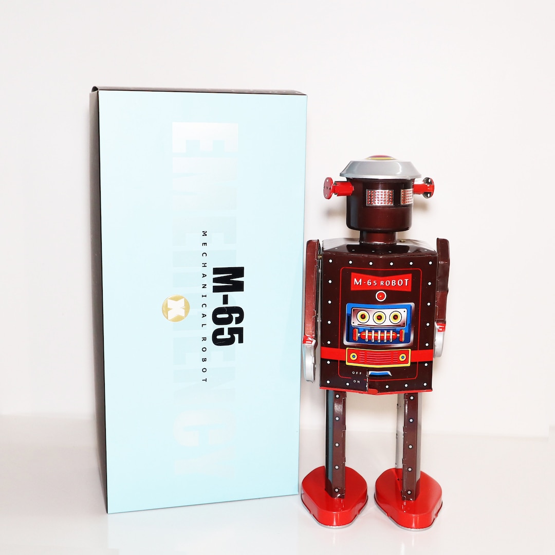 Giant Atomic Robot Man 12"tall.vintage Wind up Tin Toy Retro ...