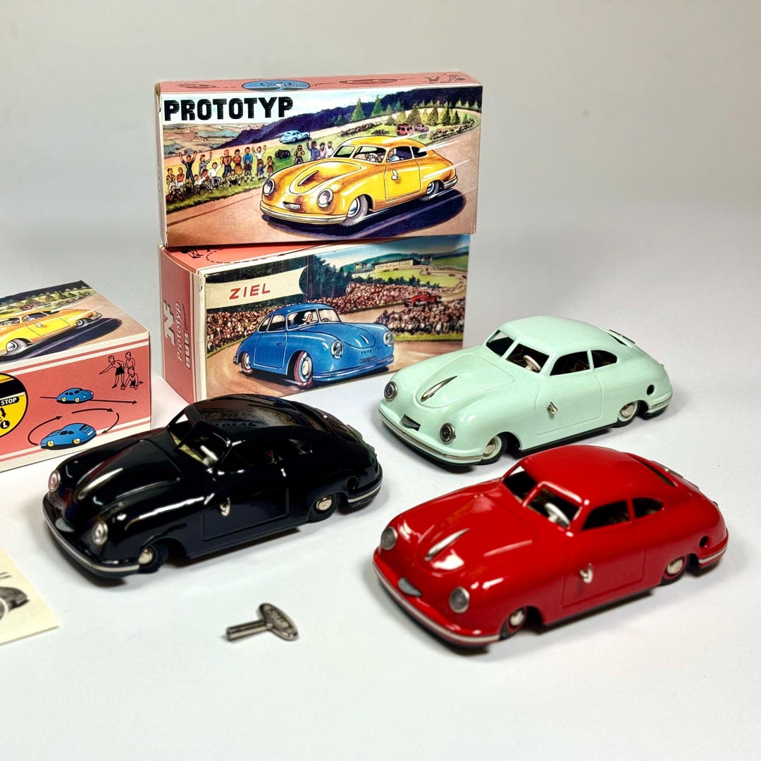 Porsche 356 Tin Toy Car: BUB Classics Wind Up, Collect Limited Edition ...