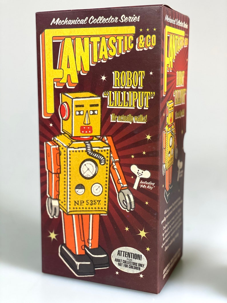 Giant Lilliput Robot Limit Edition.vintage Wind up Tin Toy Retro ...
