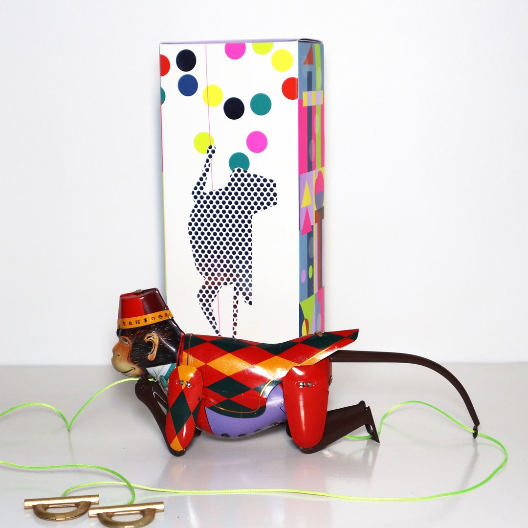 Climbing Monkey.vintage Wind up Tin Toy Retro Collectible Monkey.design ...