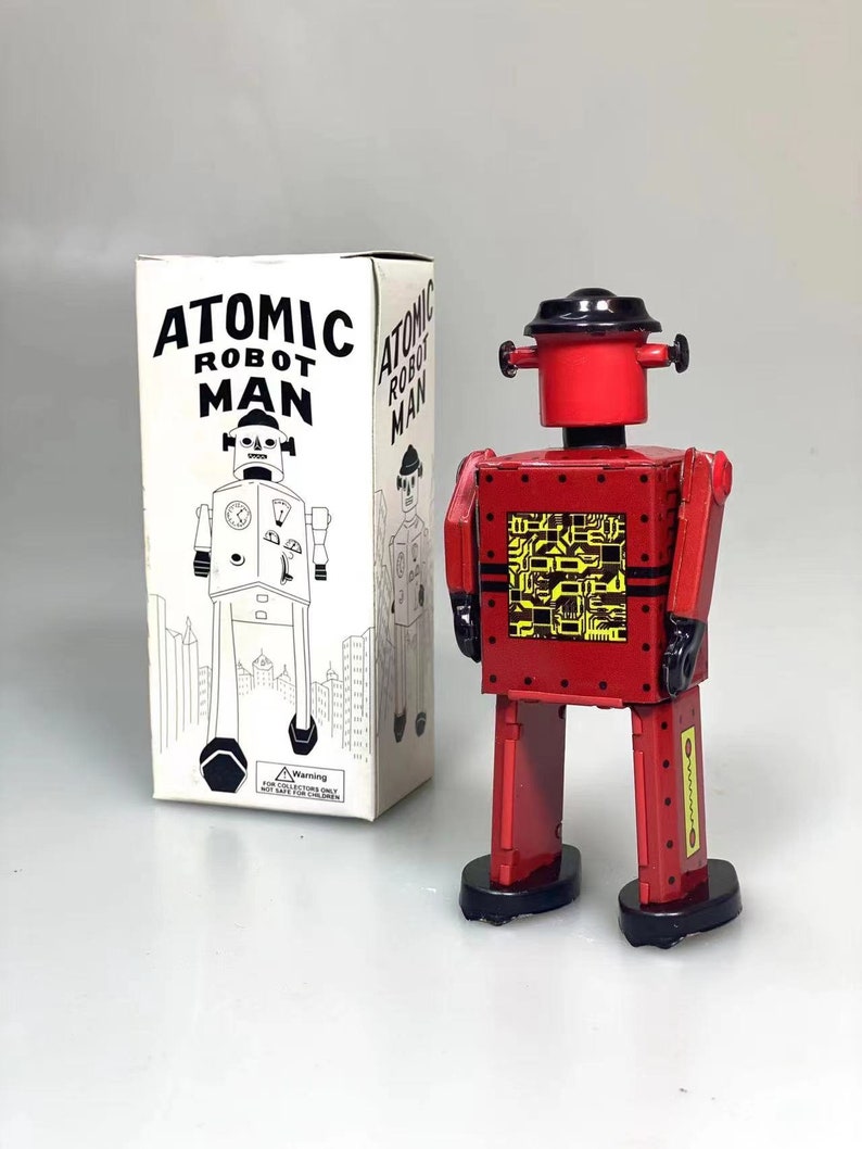 Atomic Robot Man.vintage Wind up Tin Toy Retro Collectibl.design and ...