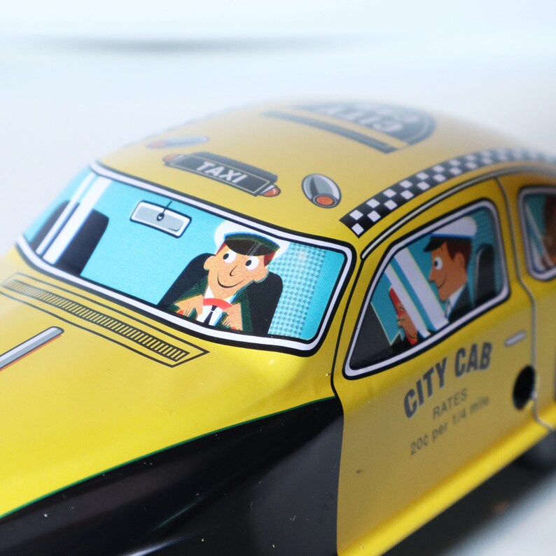 Taxi.vintage Wind up Tin Toy Retro Collectible Car.design and ...