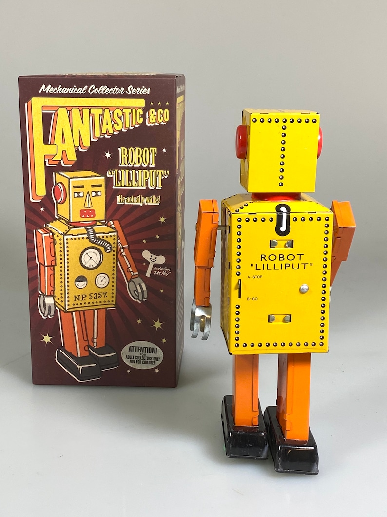 Giant Lilliput Robot Limit Edition.vintage Wind up Tin Toy Retro Collectible Robot.design and ...